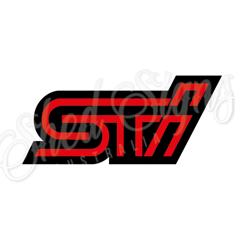 Subaru STI - 3D Acrylic Laser Cut Sign. – Shed Signs Aus